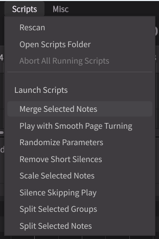 Using Scripts | Synthesizer V Studio 2 Pro User Manual